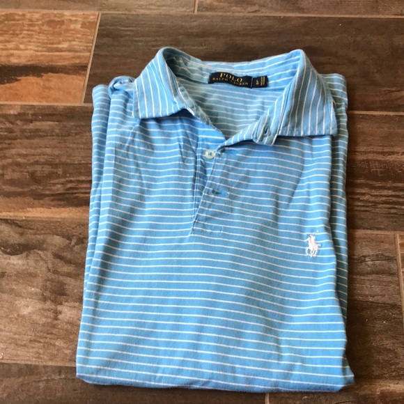 Polo Ralph Lauren | Shirts | Light Blue And White Striped Polo Shirt ...